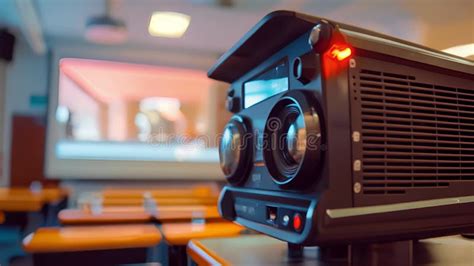 A Closeup Of A Digital Projector And Screen Used For Displaying
