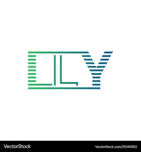 Modern Lly Logo Design Letter Minimalist Royalty Free Vector