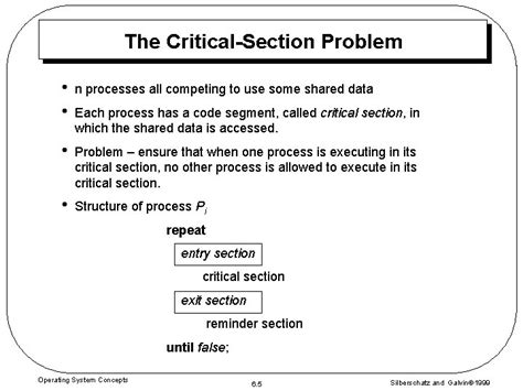 Module 6 Process Synchronization Background The Criticalsection Problem