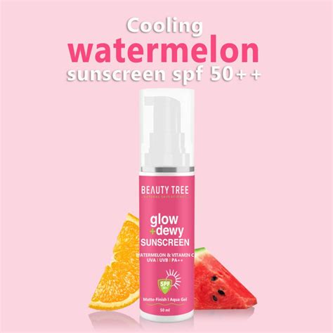 Beauty Tree Watermelon Glow Dewy Sunscreen Gel With Spf 50