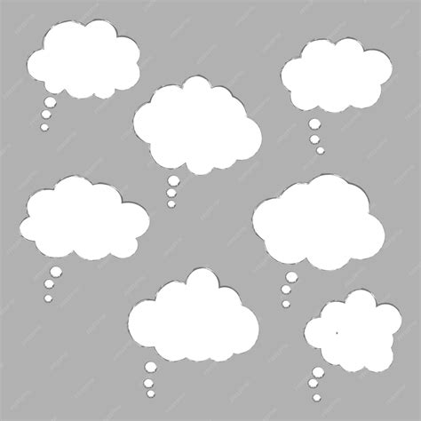 Premium Vector Thought Bubbles Vector Speech Bubbles Set