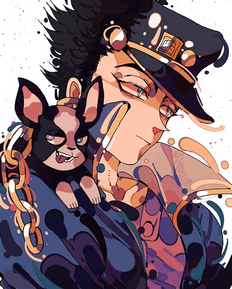 Kujo Jotaro And Iggy Jojo No Kimyou Na Bouken And 1 More Drawn By