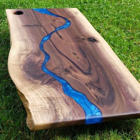 Live Edge Black Walnut Epoxy Resin Charcuterie Board Etsy Sweden