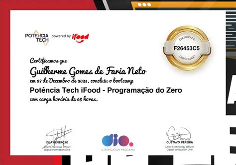 Conclusão Do Bootcamp Ifood Programação Do Zero