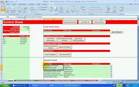 Step 31 Assumption Sheet Overview Youtube
