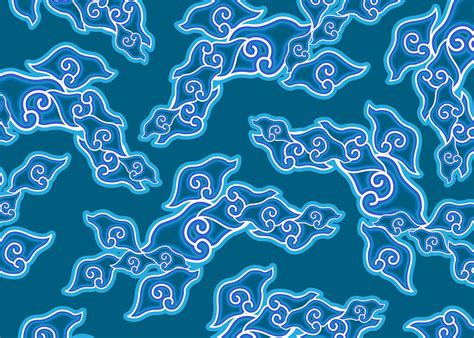 Mega Mendung Motif Batik Motif Typical Of West Java Indonesia Curved