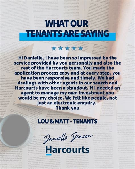 Danielle Deacon On Linkedin Happytenant Betterinblue Testimonial Investmentmanager Harcourts…