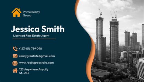 Copy Of Real Estate Business Card Template Postermywall