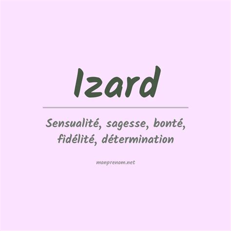 Signification Du Prénom Izard