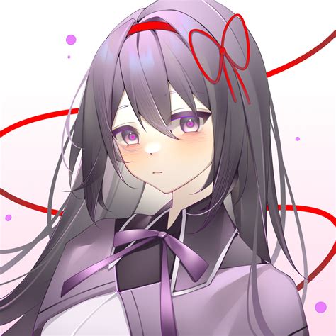 Safebooru 1girl Akemi Homura Black Hair Black Shirt Capelet Collared