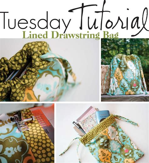 lined drawstring bag tutorial