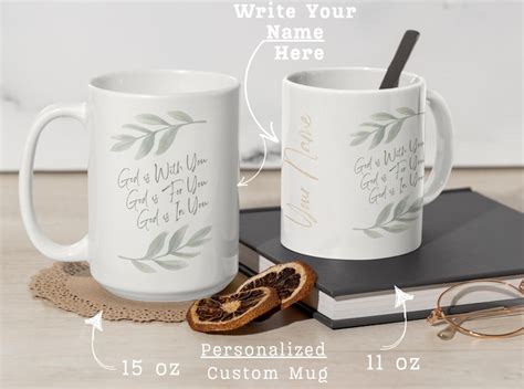Personalized Christian Coffee Mug Custom T Bible Verse Mug