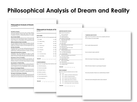 Philosophical Analysis Of Dream And Reality Made By Teachers