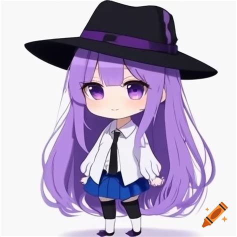 Anime Girl With Long Purple Twin Tails And Burgundy Eyes Smirking On