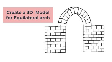 Create A 3d Model For An Equilateral Arch By Autocad Youtube