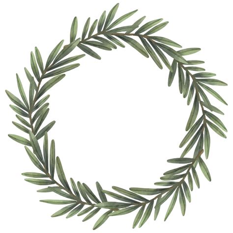 Premium Vector Watercolor Olive Leaves Wreath