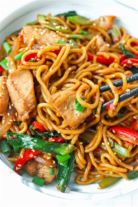 Teriyaki Chicken Noodles Stir Fry That Spicy Chick