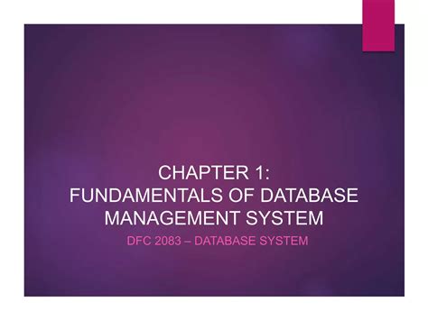 Fundamentals Of Dbms Ppt