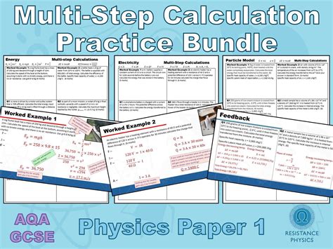 Physics Paper 1 Multi Step Calculation Practice Bundle Teaching Resources