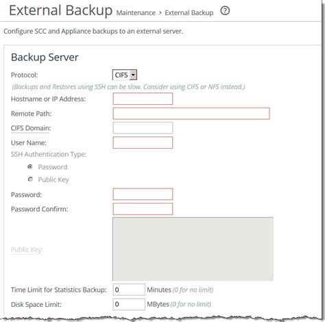 Managing External Backups