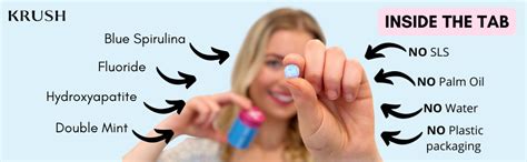 Krush Toothpaste Tablets With Fluoride Daily Whitening With
