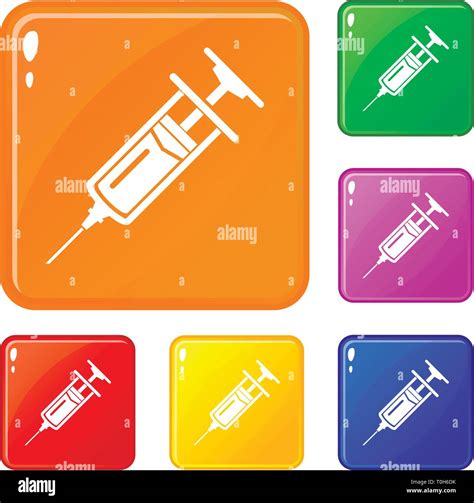 Injector Icons Set Vector Color Stock Vector Image And Art Alamy