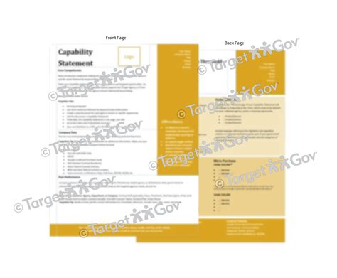 Enhance Style Capability Statement Editable 2 Page Template Targetgov Targetgov