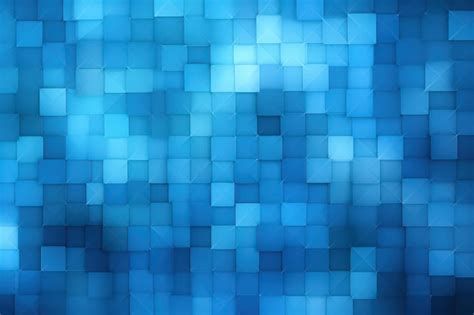 Abstract Blue Cube Pattern Premium Ai Generated Image