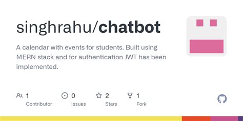Github Singhrahu Chatbot A Calendar With Events For Students Built Using Mern Stack And For