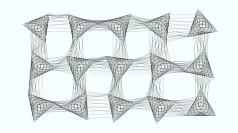 Explore The Mesmerizing World Of Dynamic Geometric Patterns With Rotating Lines And Shapes Stock