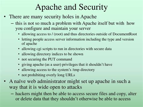 Ppt Apache And Security Powerpoint Presentation Free Download Id