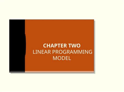Operation Research Chapter Two Linear Programming Pptx
