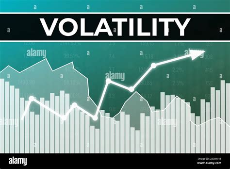 Word Volatility On Blue And Green Finance Background With Arrow Global