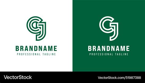 Letters Cj Monogram Logo Suitable For Any Vector Image