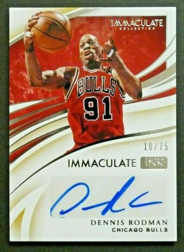 2019 20 Panini Immaculate Collection Ink Autographs Dennis Rodman Ii