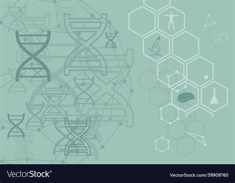 Concept Of Biochemistry With Abstract Dna Symbol Vector Image