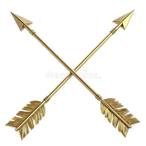 Title 3d Rendering Cupid S Arrows Isolated On White Background Stock Illustration
