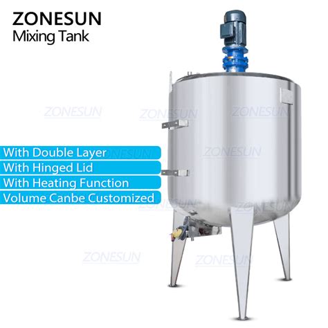 100l 5000l Cosmetic Cream Chemical Liquid Heated Storage Mixing Tank