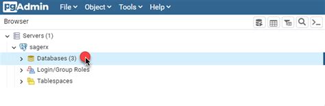 finding tables in pgadmin