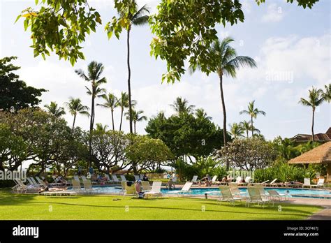 The Pool And Landscaped Grounds Of The Kaanapali Beach Hotel Maui