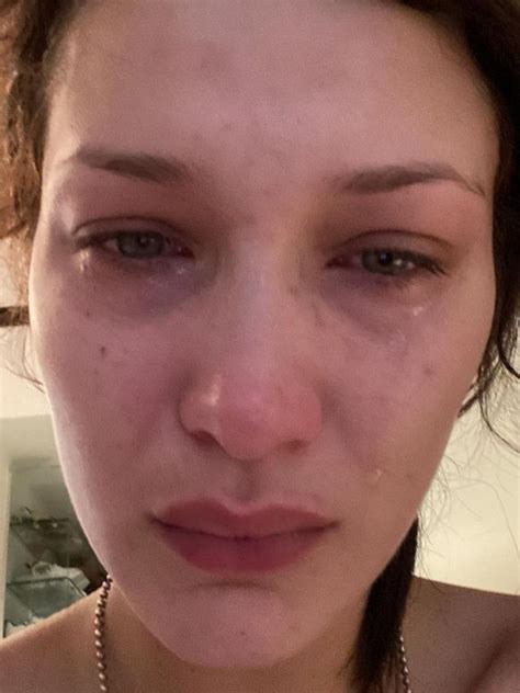 Bella Hadid Posts Crying Photos On Instagram Herald Sun