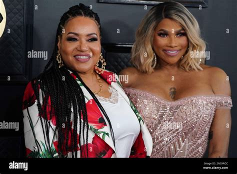 Cheryl James Left And Sandra Denton Arrive At The 65th Annual Grammy
