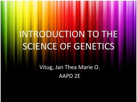 Introduction To Genetics Ppt