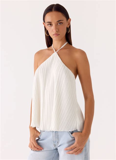 Danni Halter Top White Peppermayo