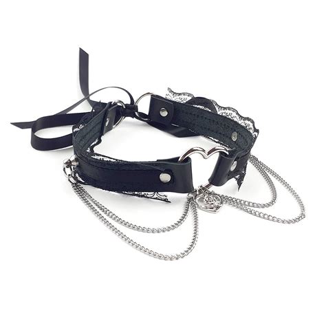 Сексуальний чокер Art Of Sex Karen з натуральної шкіри чорний So6786 купити в секс шопі