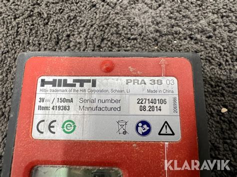 Tvåfallslaser And Lasermottagare Hilti Pre38 Pra38 Svalöv K