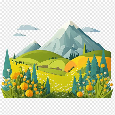 Pemandangan Gunung Musim Panas Png Pngwing