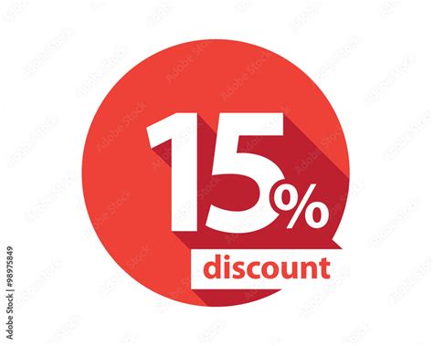 15 Percent Discount Red Circle 素材庫向量圖 Adobe Stock