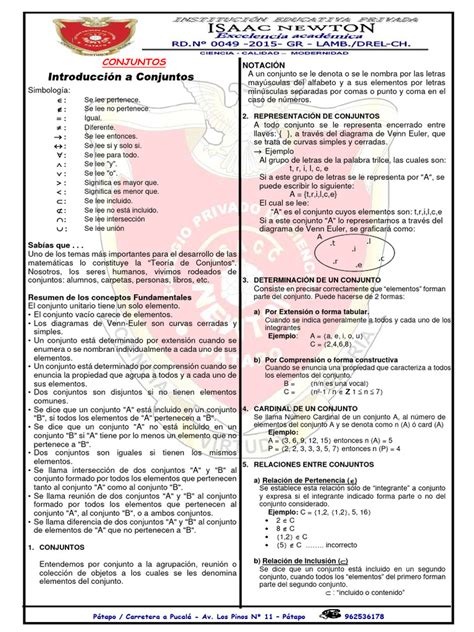 Conjuntos 2 Pdf Conjunto Matemáticas Conceptos Matemáticos