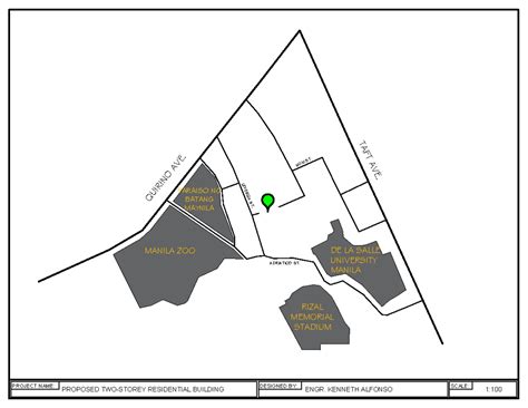 Sample Vicinity Plan Bachelor Of Science In Civil Engineering